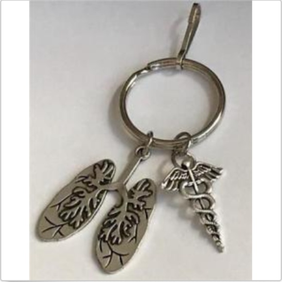 Accessories | Lungs Caduceus Keychain Charm Nursing Doctor | Poshmark